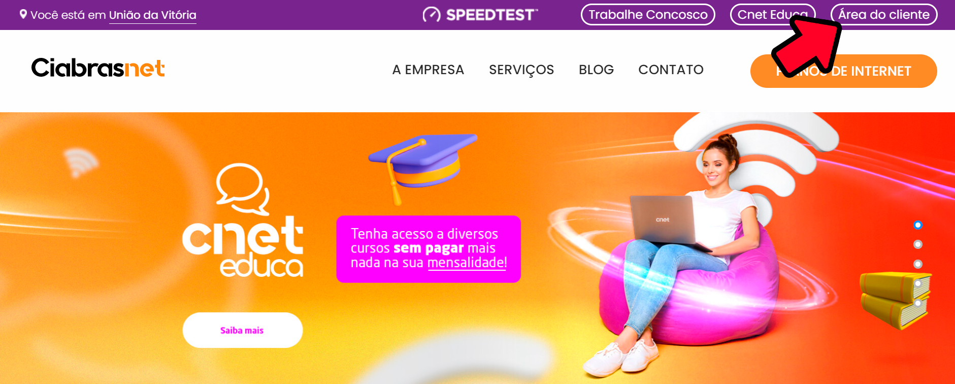 Desbloqueie você mesmo sua Internet pela Área do Cliente CNET » Ciabrasnet